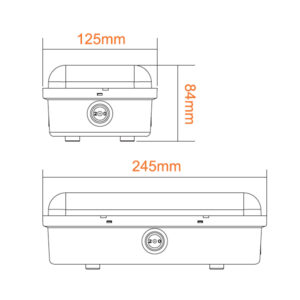 ATOM-F-1 IP65 9W Rectangular LED bulkhead – 6000K Cool White – Selectric UK