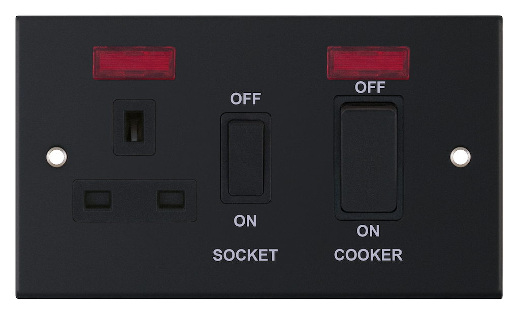 DSL11-31 45 Amp Cooker Unit with 13 Amp Switched Socket & Neons ...