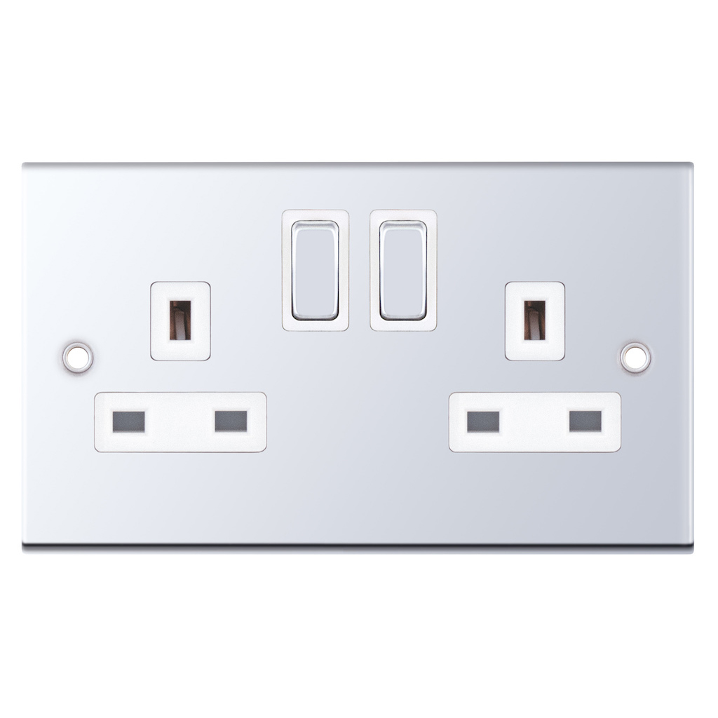 DSL322 2 Gang 13 Amp Socket DP – Switched – Selectric UK