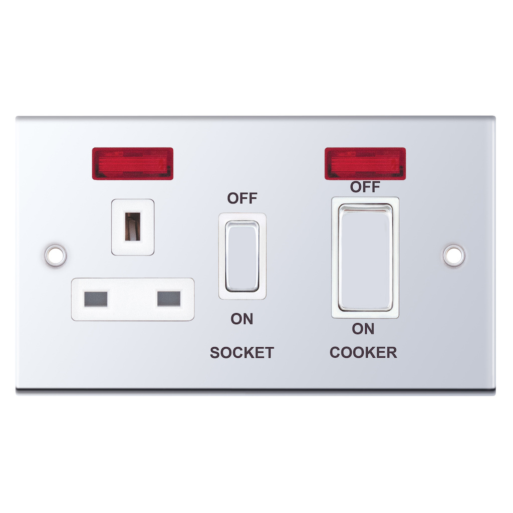DSL331 45 Amp Cooker Unit with 13 Amp Switched Socket & Neons ...