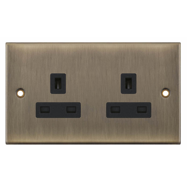 DSL620 2 Gang 13 Amp Socket – Unswitched – Selectric UK