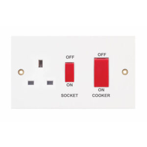 LG953 45 Amp Cooker Unit with 13 Amp Switched Socket – Red Rockers ...