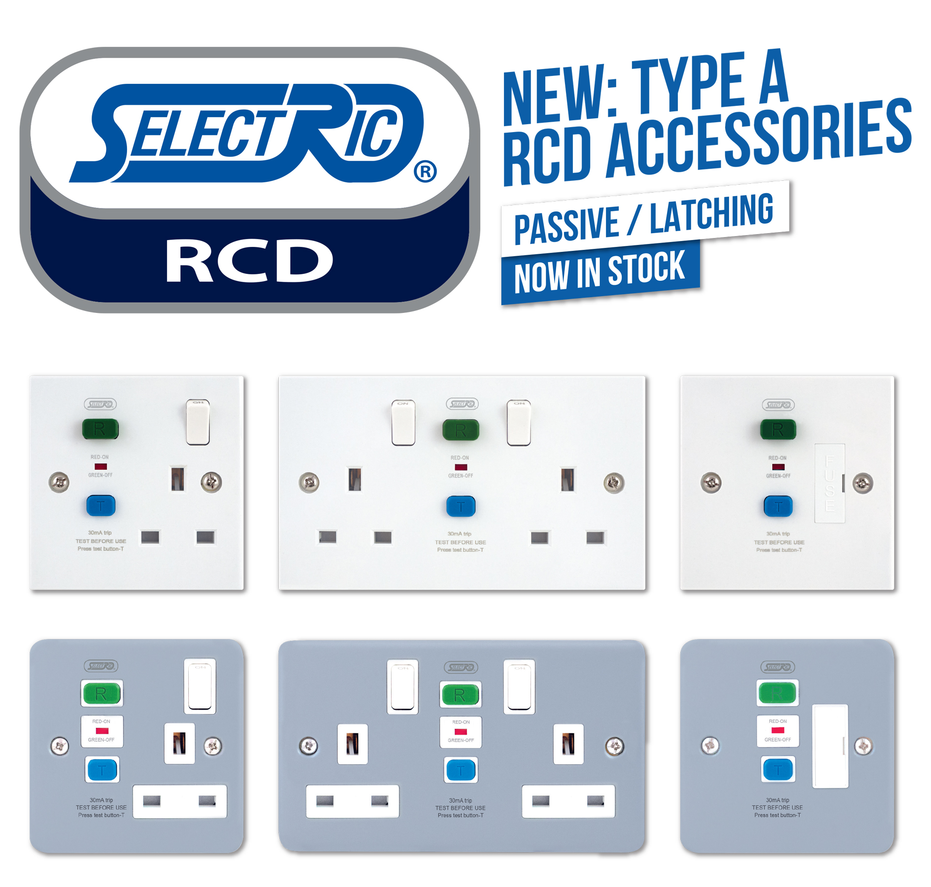 Selectric 5M-PLUS Screwless Wiring Accessories with Matching Soft Edged ...