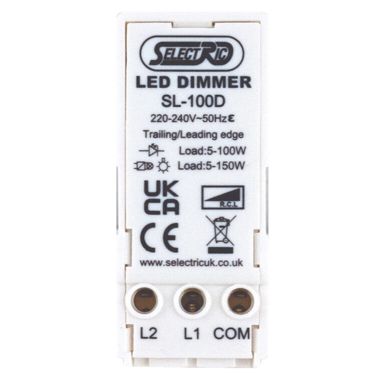 SL-100D LED dimmer module – 5-100W 1 gang 2 way – Selectric UK