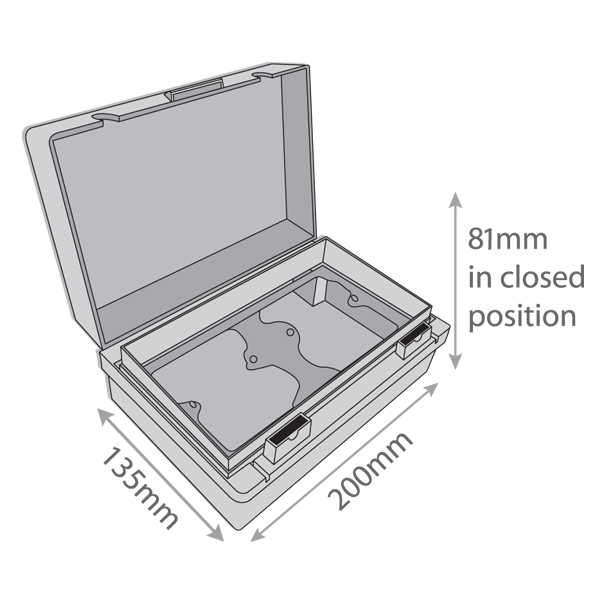 SS65-DG IP65 Rated Heavy Duty Universal Accessory Box – 2 Gang (dual ...