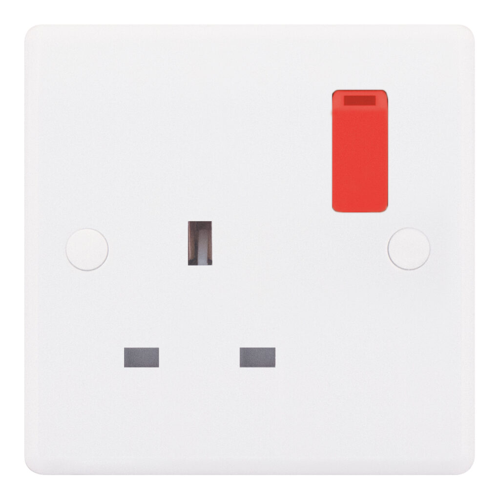 SSL661 – 13A Specialised Socket Outlet 1 Gang Switched DP with Green ...